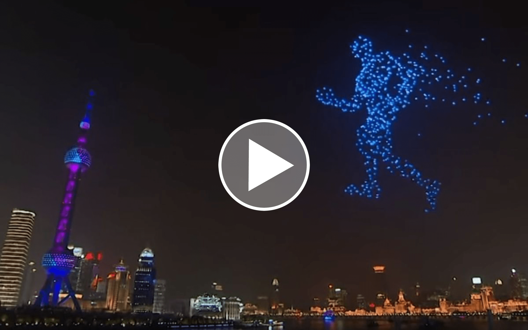 Nouvel An 2020 : un spectacle de drones époustouflant à Shanghai ...
